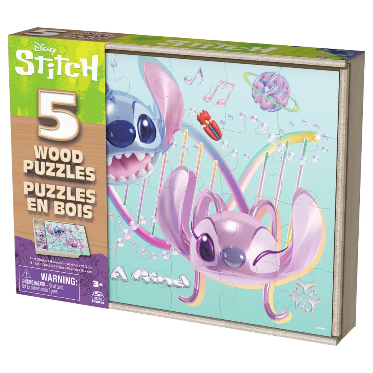 ROMPECABEZAS STITCH DE MADERA PACK X5