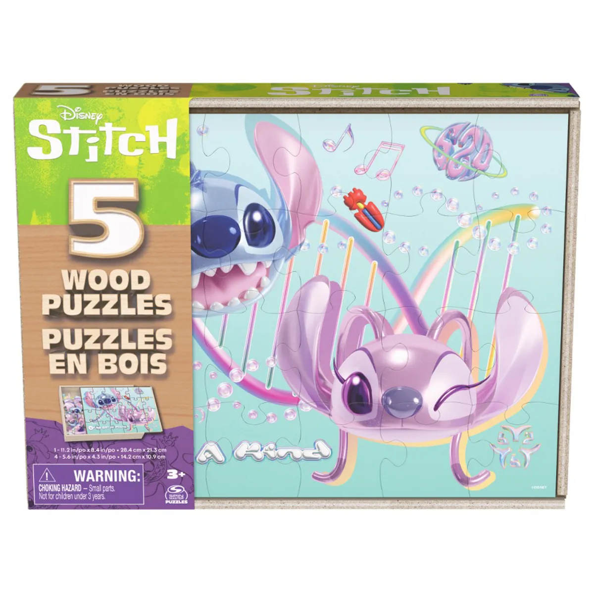 ROMPECABEZAS STITCH DE MADERA PACK X5