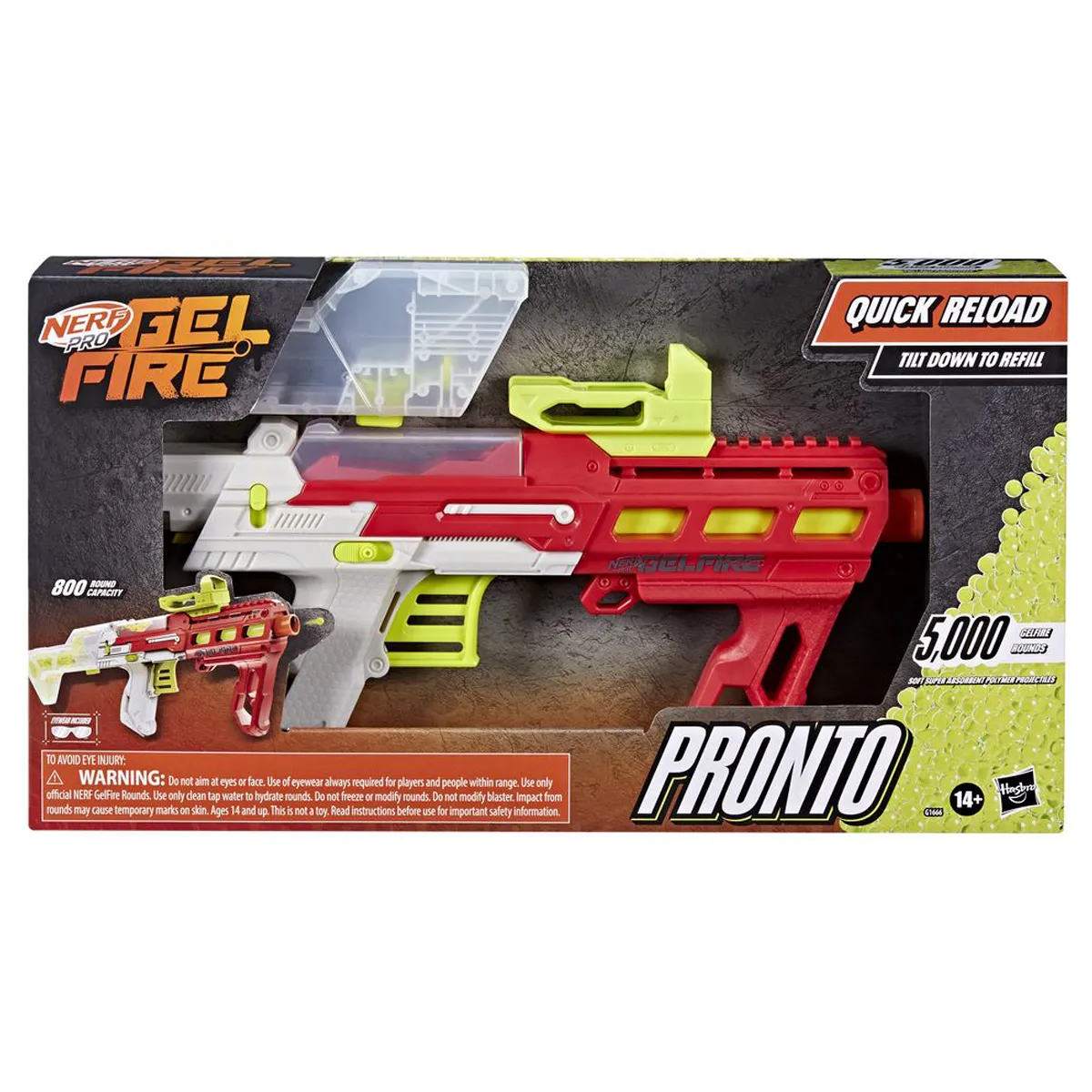 LANZADOR NERF PRO GEL FIRE PRONTO