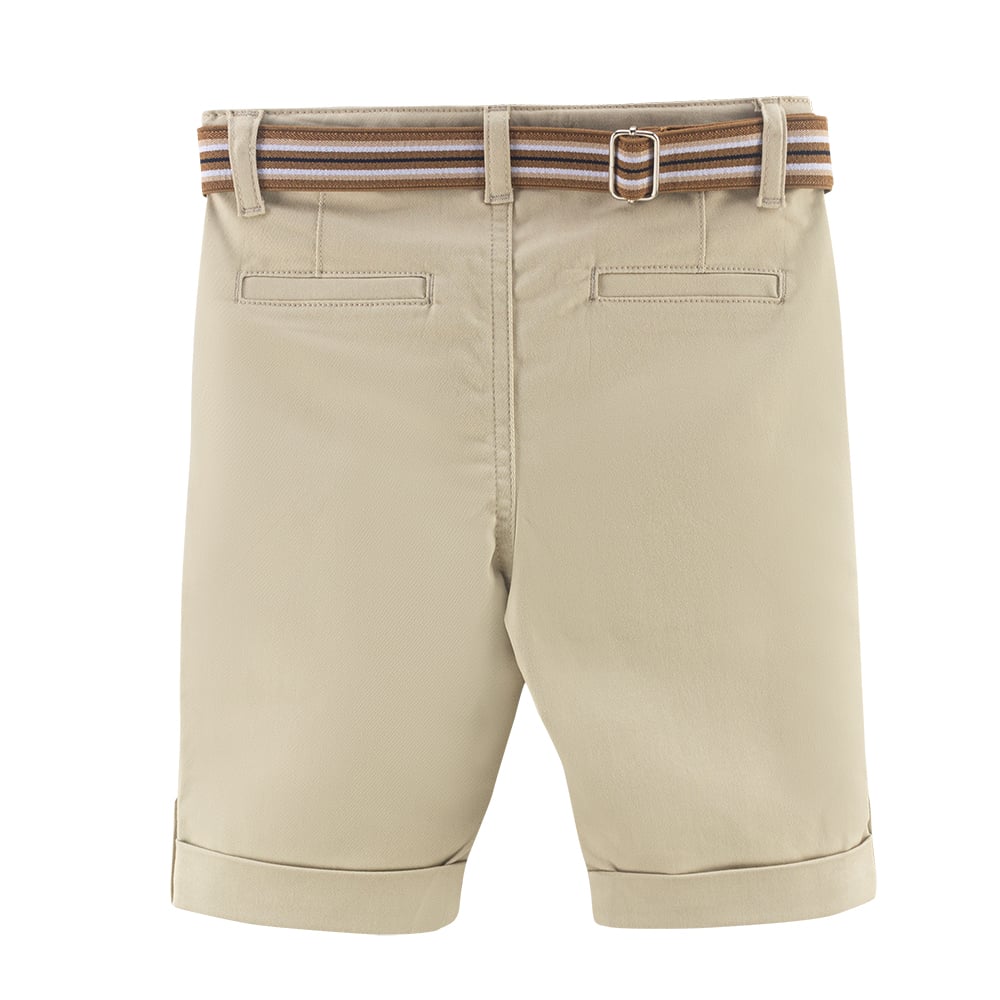 BERMUDA ALGODÓN RECTO NIÑO BABY CLUB CHIC BEIGE ALOHA SUMMER