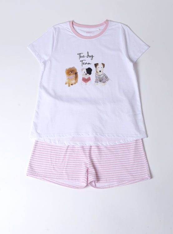 Ripley - PIJAMA NIÑA INDEX ROSADO MATE PASEO