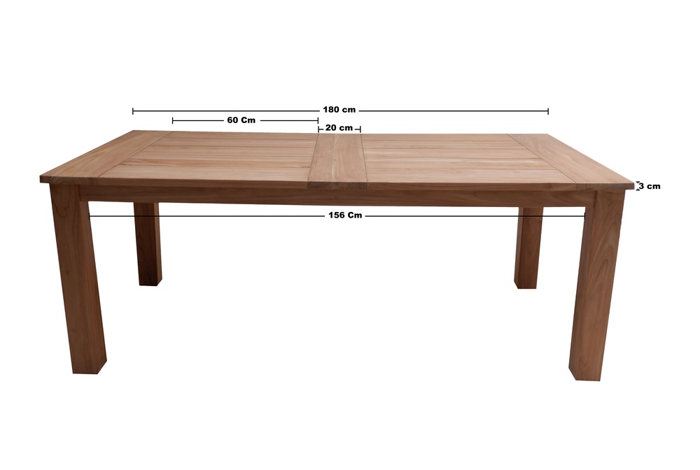 MESA TERRAZA RIPLEY HOME TEKA MADERA NATURAL 180 X 100 CM