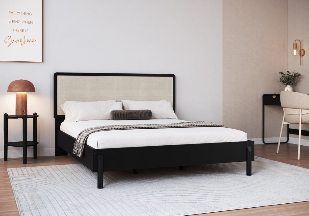 CAMA MAISON LINETT LOUISE QUEEN NEGRO