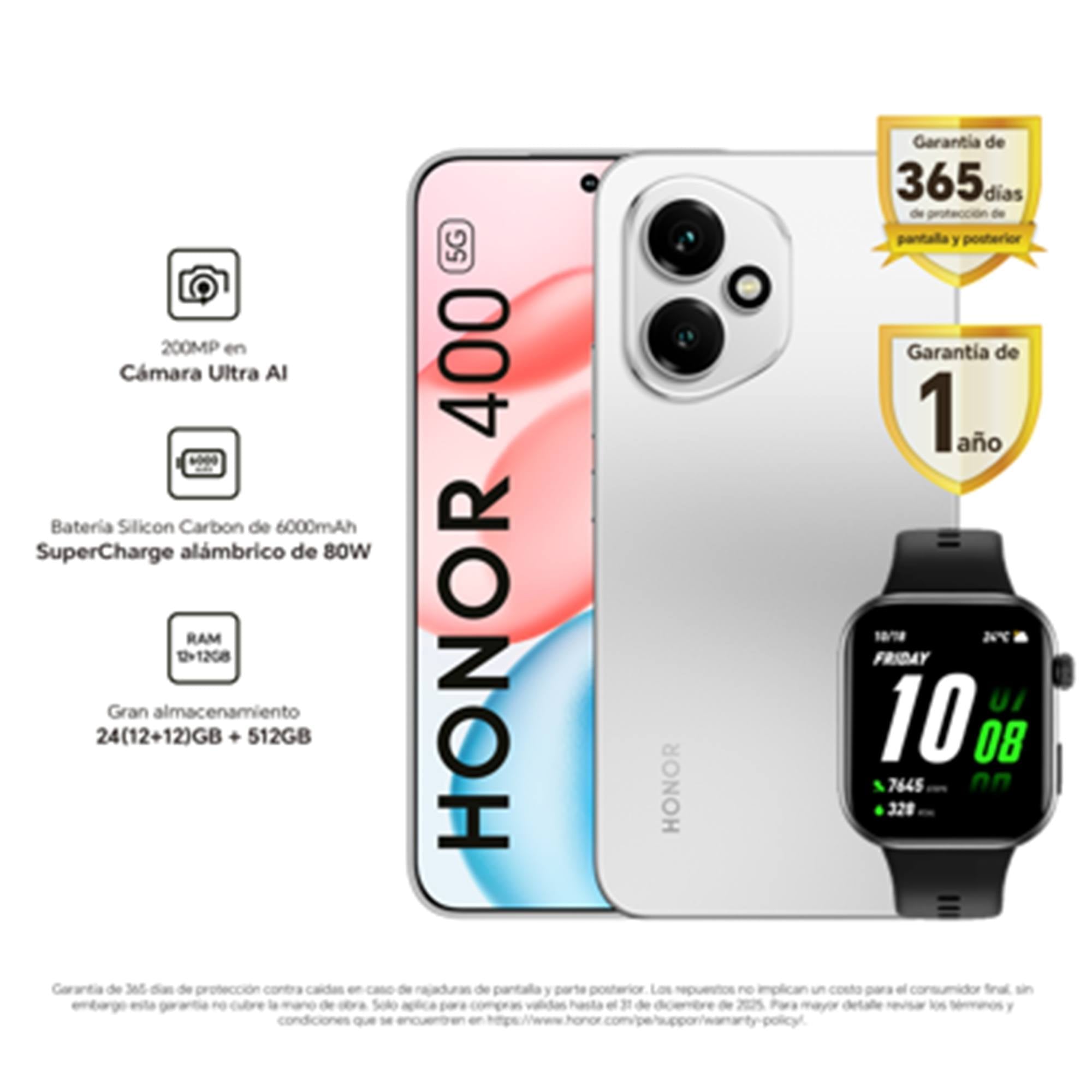 CELULAR HONOR 400 512GB 12GB + HC WATCH 2I