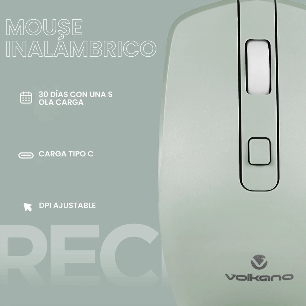 MOUSE INALÁMBRICO VOLKANO GRANITE SERIES RECARGABLE