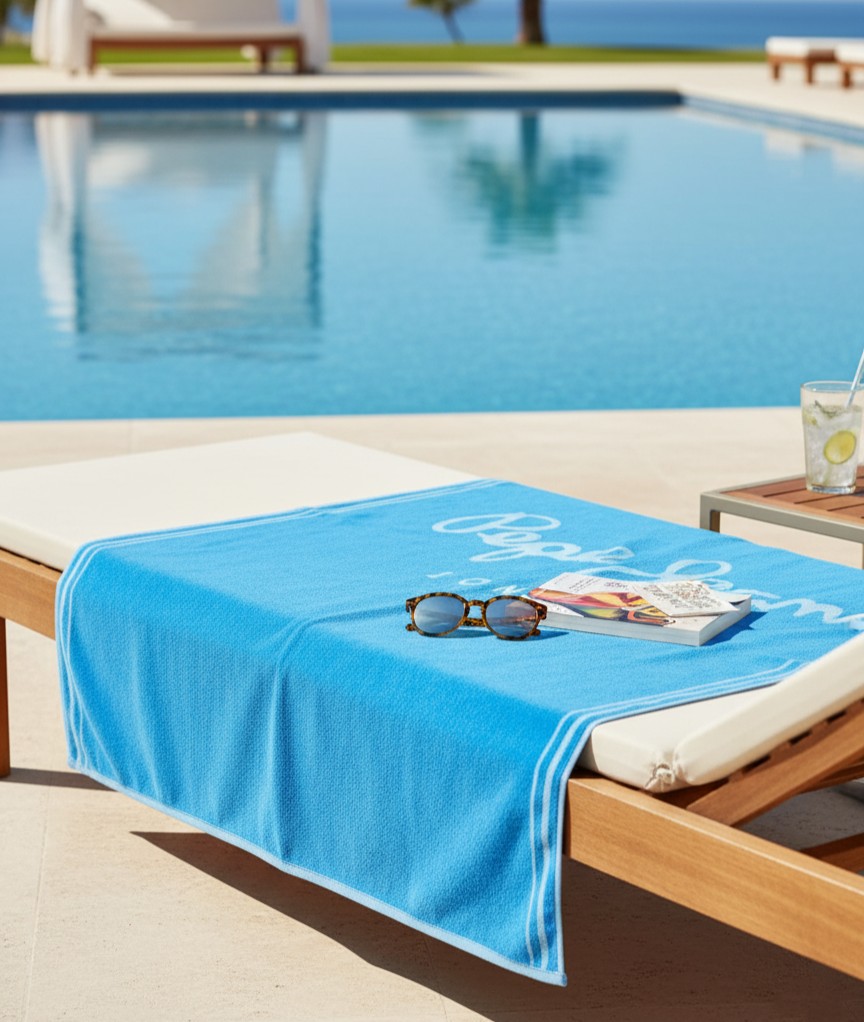 TOALLA DE PLAYA PEPE JEANS 100% ALGODÓN 100X180 CM