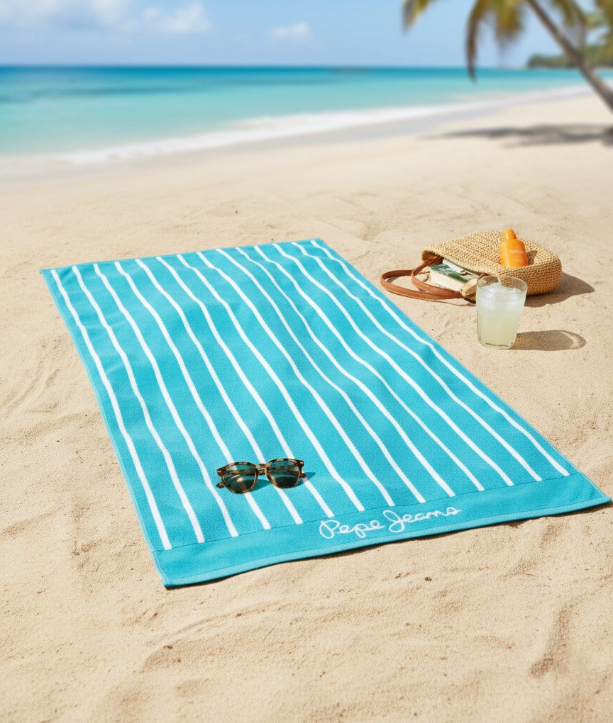 TOALLA DE PLAYA PEPE JEANS STRIPE 100% ALGODÓN 90X180 CM