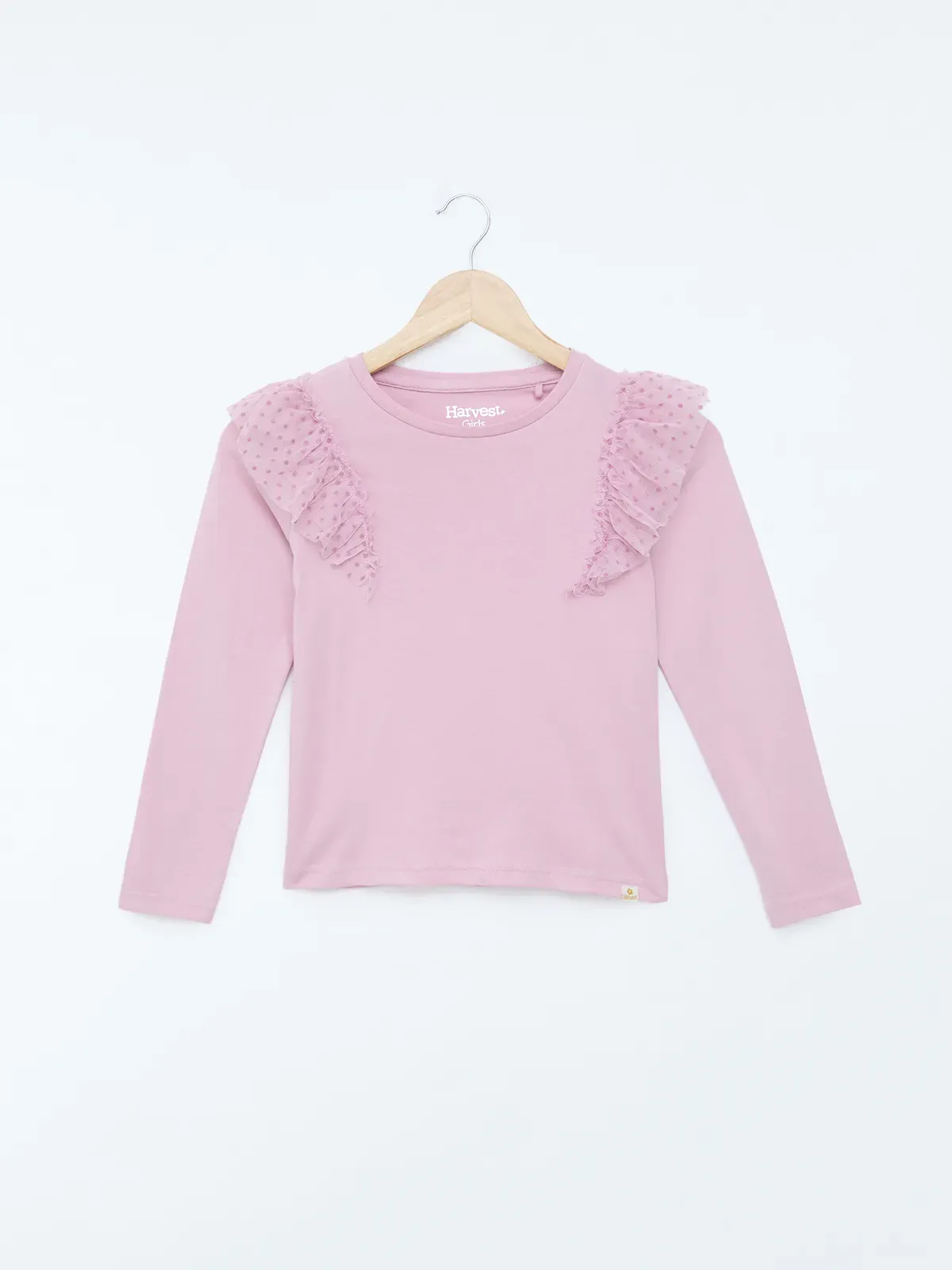 POLERA MANGA LARGA NIÑA HARVEST TULLE