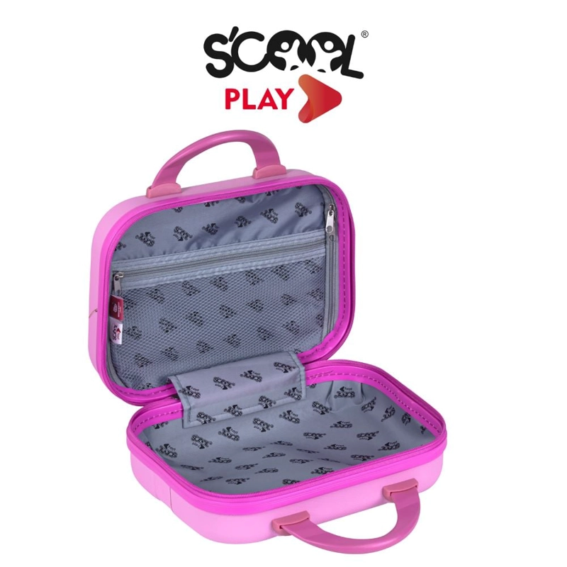 SET MALETA DE CABINA + MALETIN MULTIUSOS SCOOL PLAY HELLO KITTY ROSADA